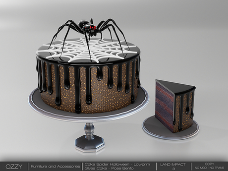 Second Life Marketplace - [[OZZY]] Cake Spider Halloween